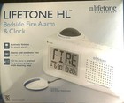 Lifetone HLAC151 Bedside Fire Alarm & Clock with Bed Shaker - White ...